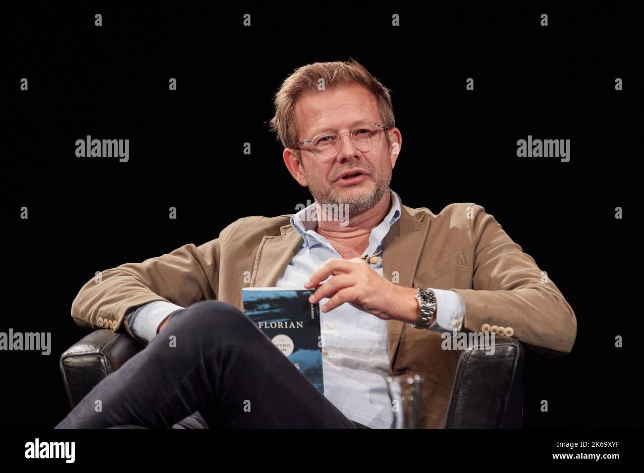 Hamburg, Germany. 12th Oct, 2022. Florian Illies, journalist, sits on ...