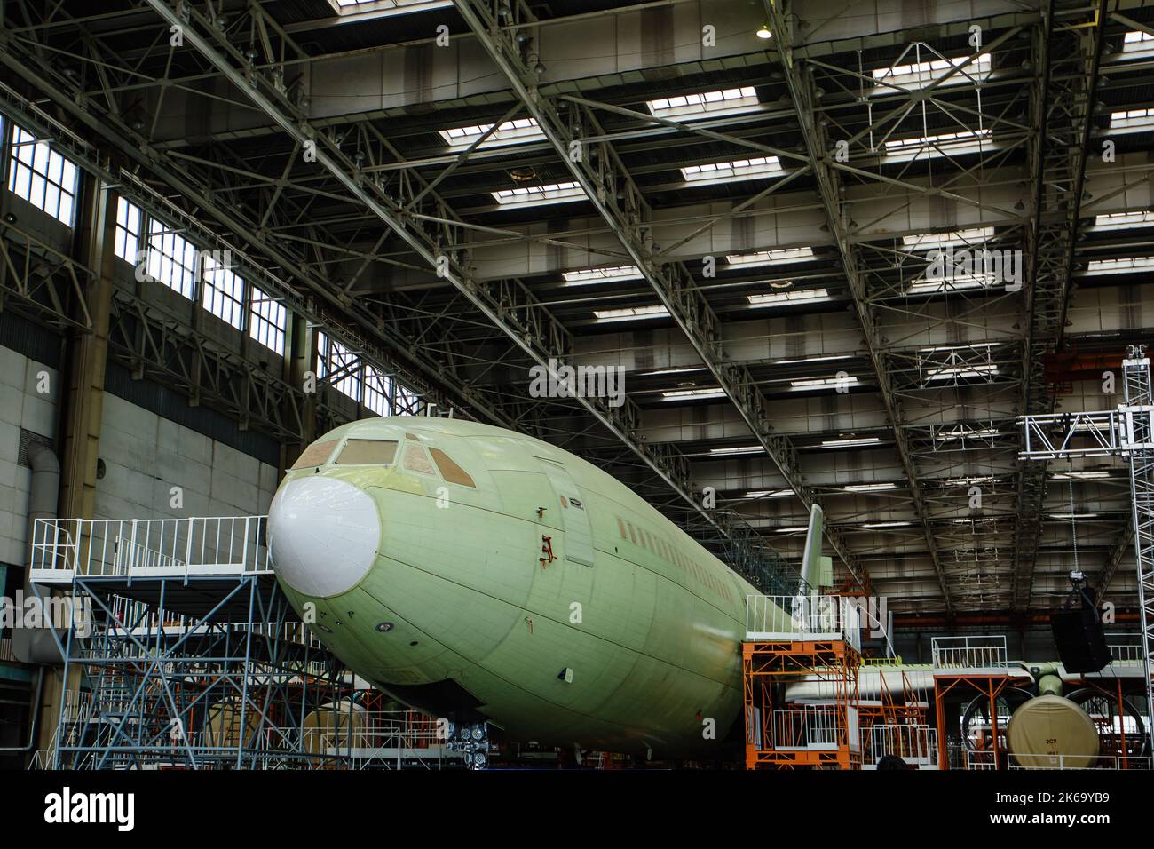 Process of assembling of aircraft in the factory Stock Photo - Alamy