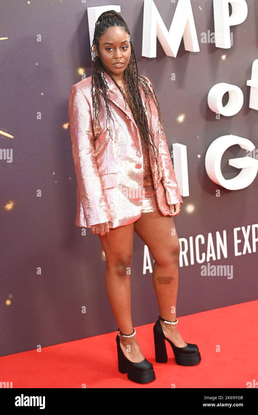 London, UK. 12th Oct, 2022. Crystal Clarke arrive at the Empire of ...