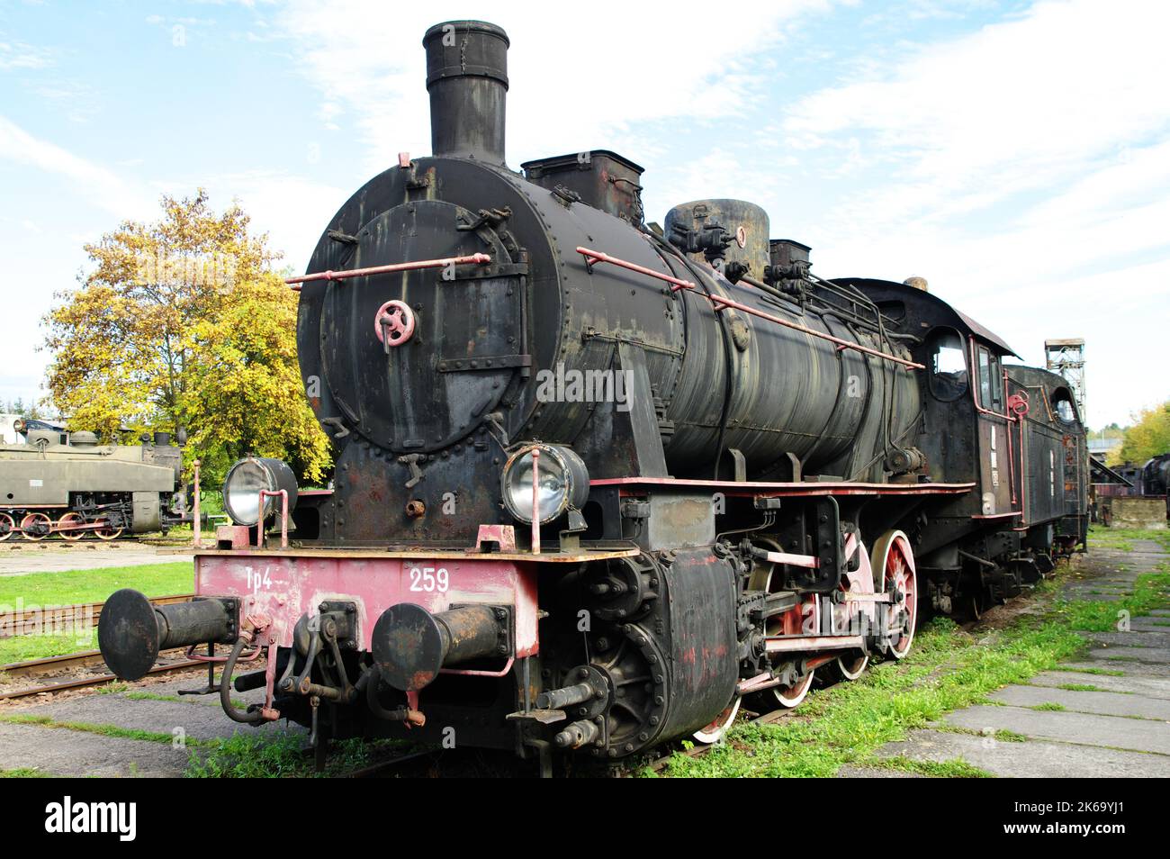 Old steam locomotive. General view Stock Photo - Alamy