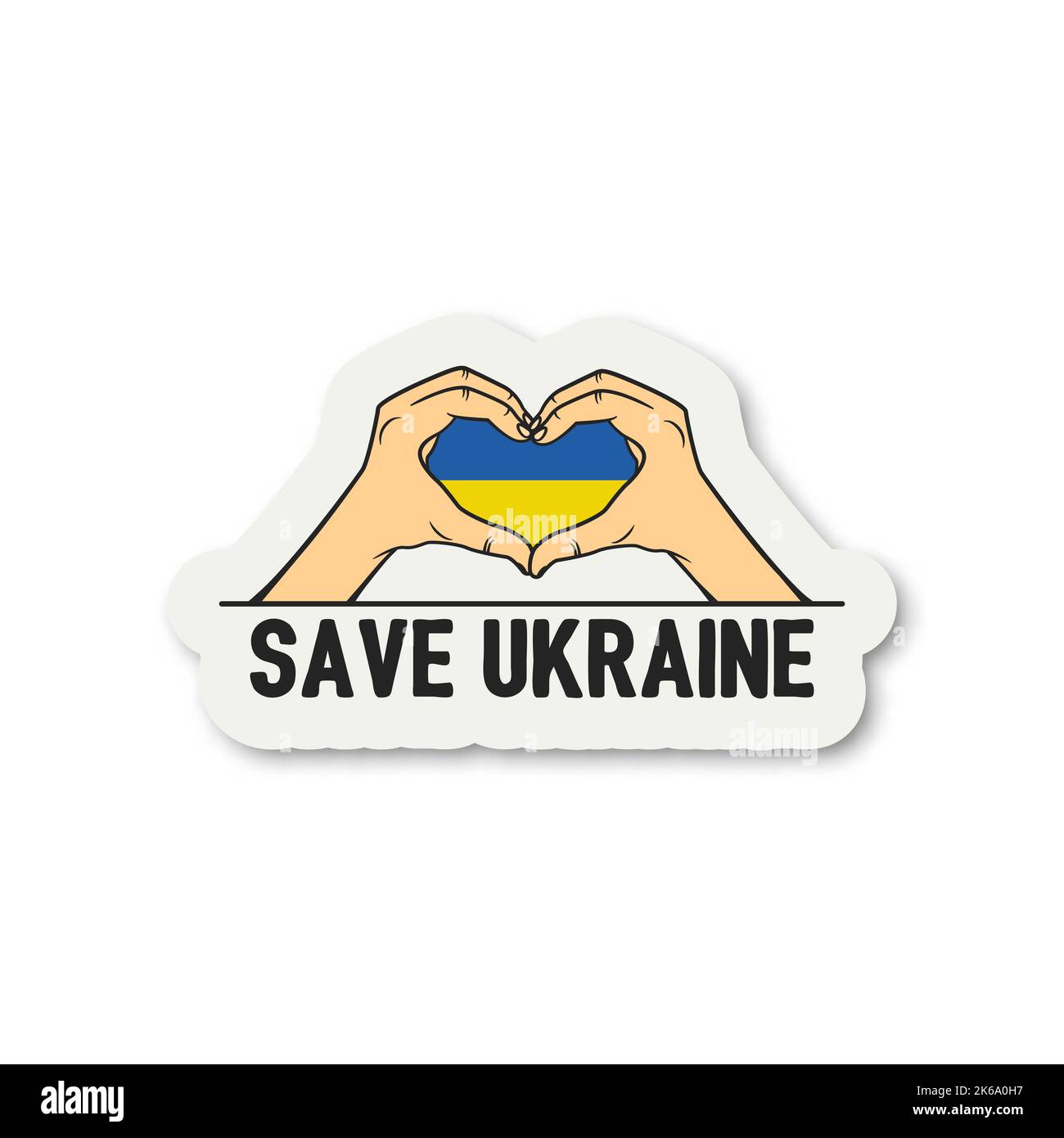 Save Ukraine. Anti War Call with Protest Symbol, Clenched Fist Raised ...
