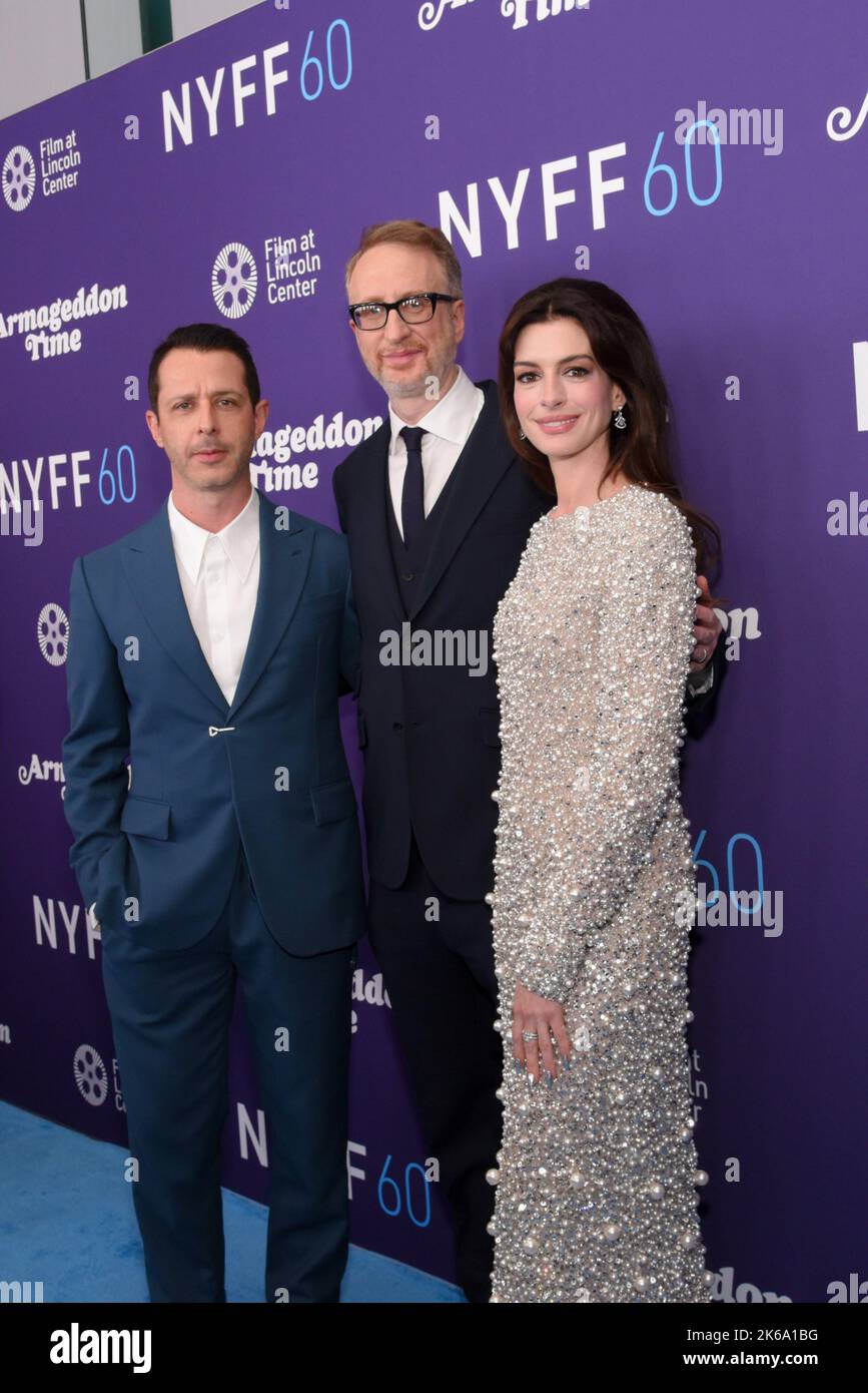 Jeremy Strong, James Gray and Anne Hathaway walk the red carpet for ...