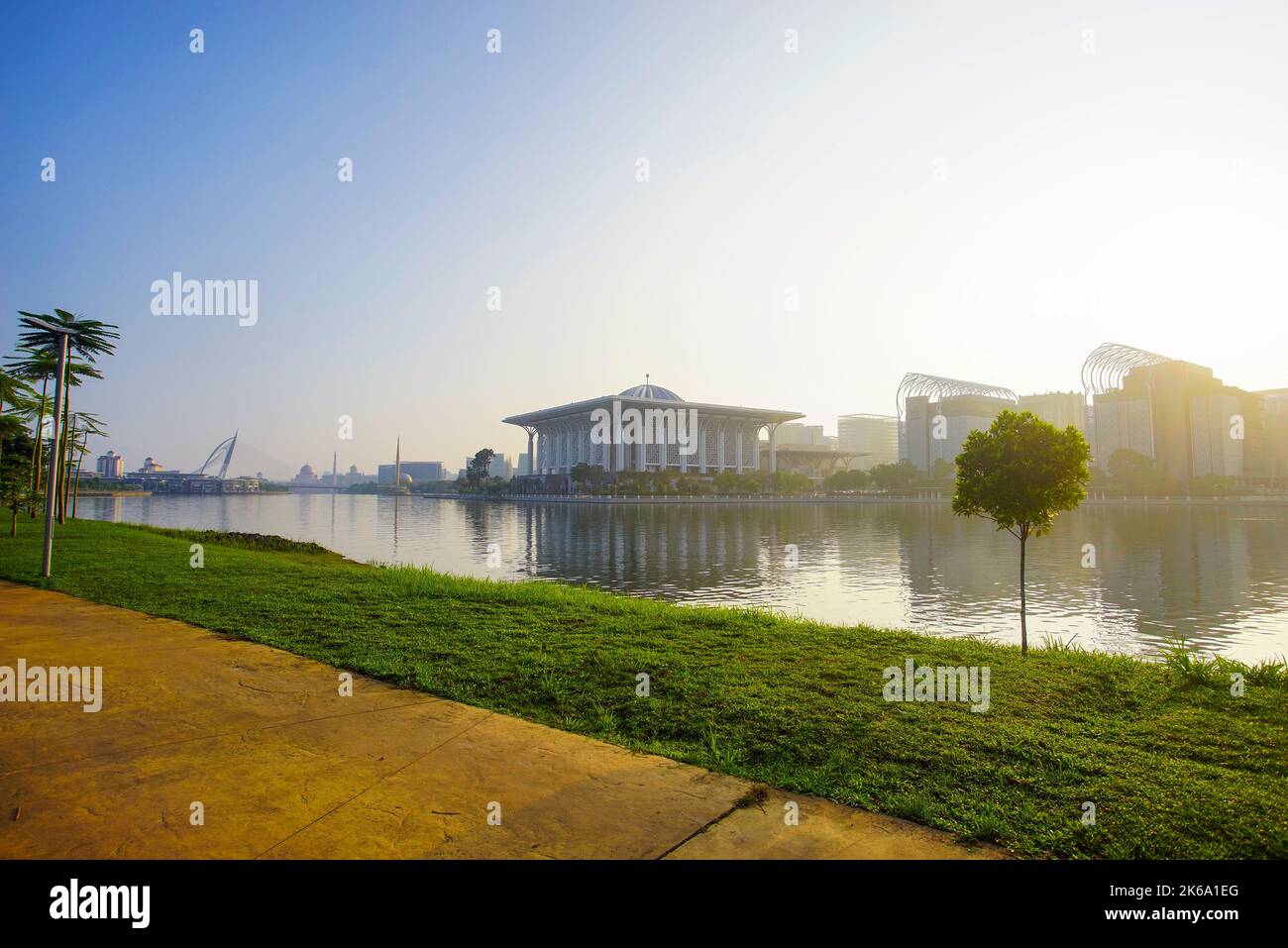 Sunset view at Masjid Besi (Iron Mosque) or Masjid Tuanku Mizan Zainal ...