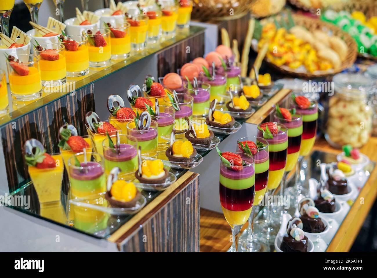 Various type of dessert at hotel for ramadhan buffet Stock Photo - Alamy