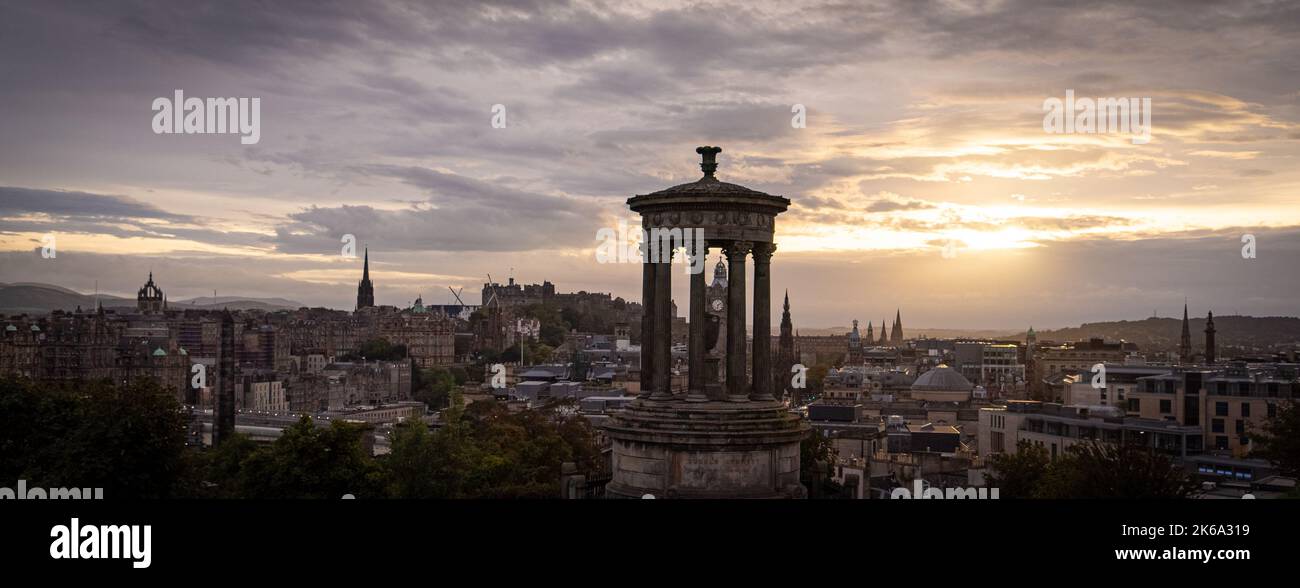 Edinburgh from calton hill sun hi-res stock photography and images - Alamy