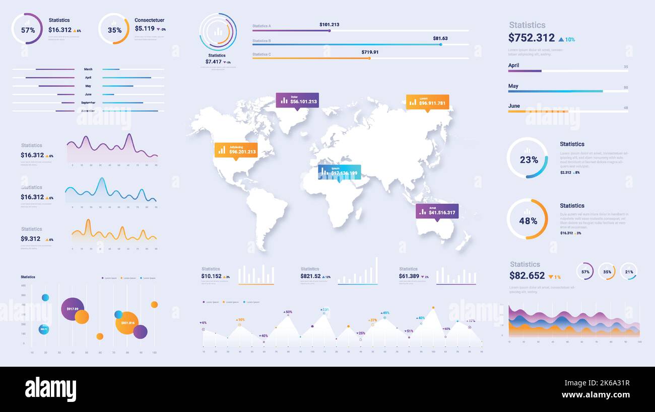 Infographic charts white Stock Vector Image & Art - Alamy