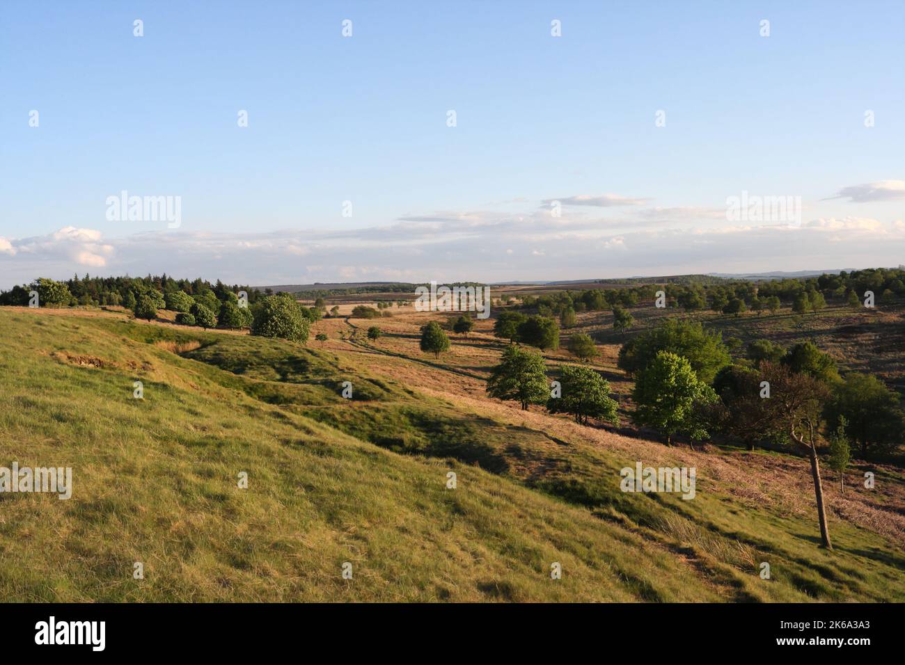 Derbyshire Peak District national park moorland landscape. English ...