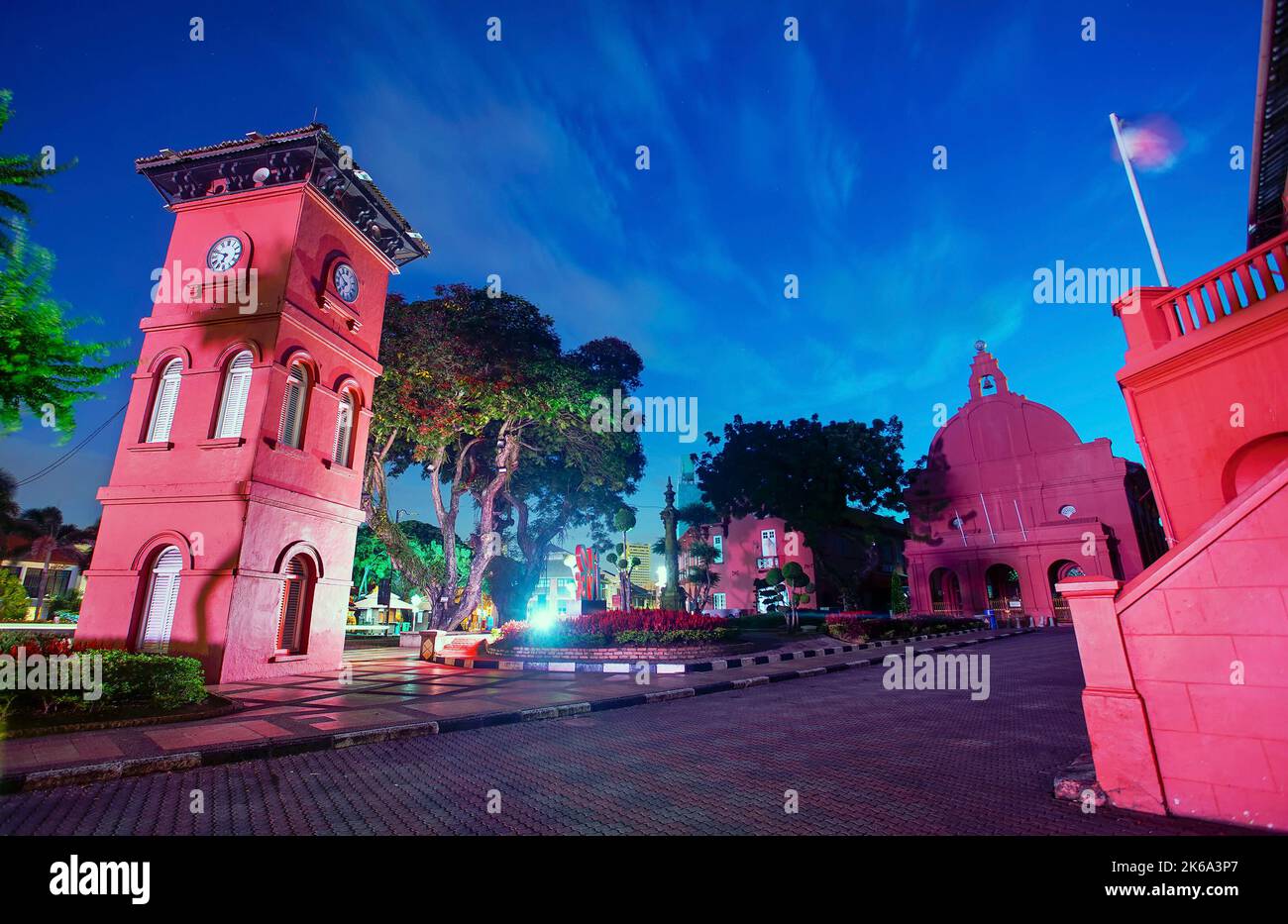 The oriental red building in Melaka, Malacca, Malaysia Stock Photo - Alamy