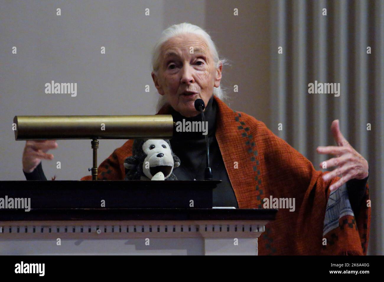 College Park, Maryland, USA. 12th Oct, 2022. Dr. Jane Goodall, giving a ...