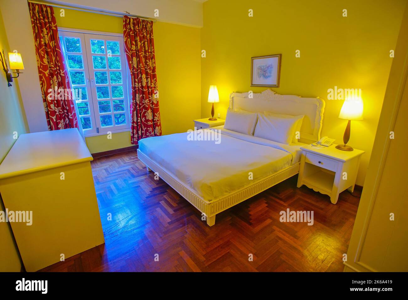 Simple and luxury hotel room decoration Stock Photo - Alamy