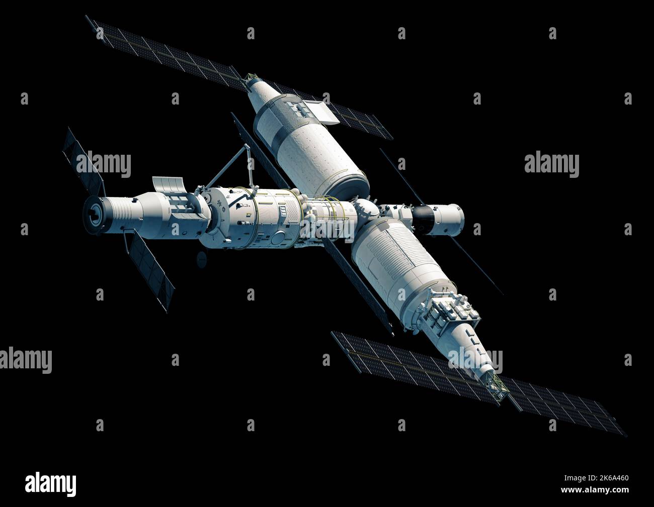 Chinese Space Station Tiangong 2022, complete view Stock Photo - Alamy