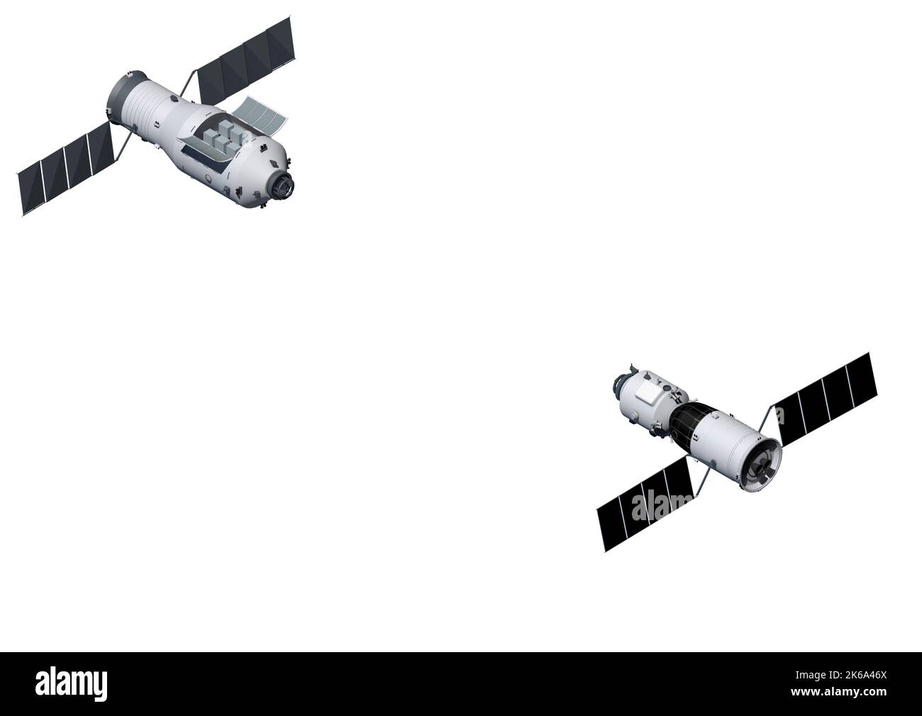 Chinese Space Station Tiangong 2022, cargo ship and Shenzou spacecraft ...