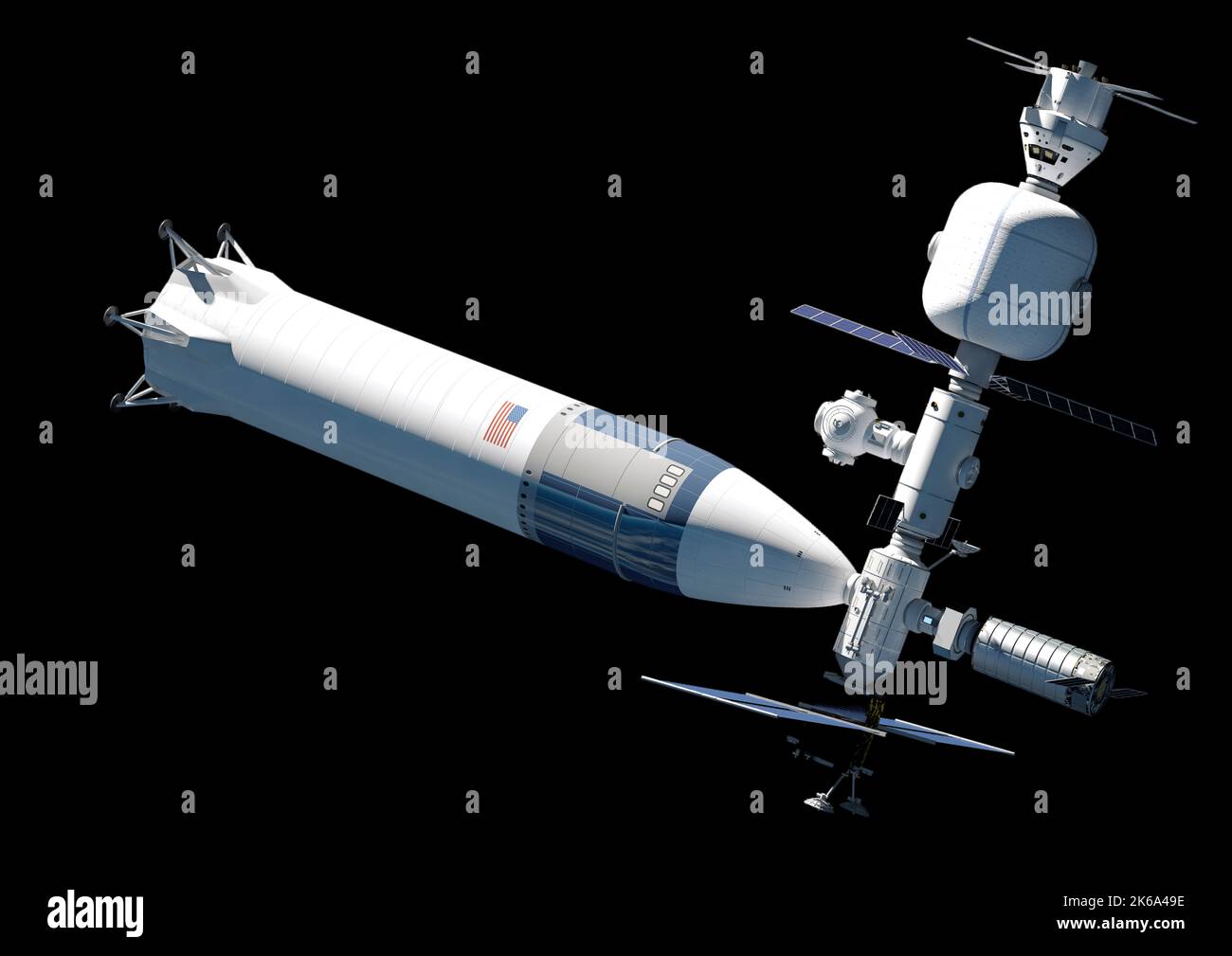 Beautiful Space Station Concept Art