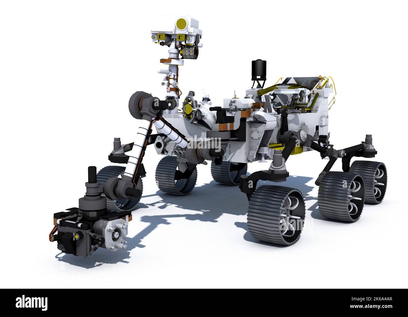 Perseverance Mars rover on white background Stock Photo - Alamy