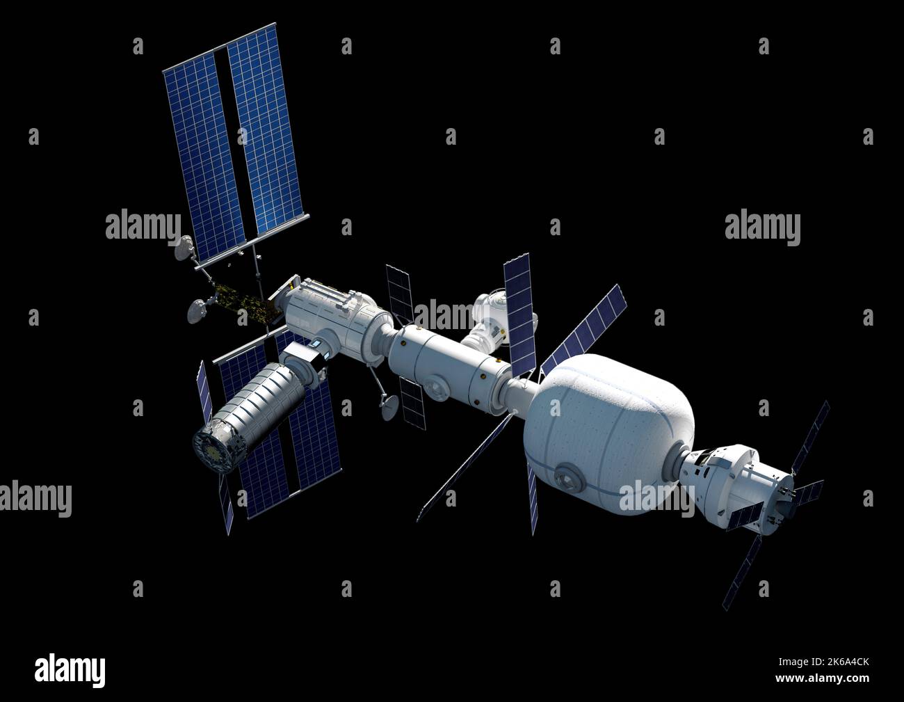 Lunar Gateway space station concept, complete view Stock Photo - Alamy
