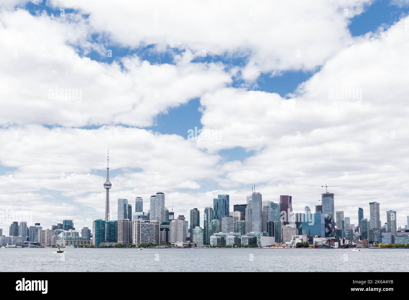 Toronto skyline with modern tall financial buildings in the background ...