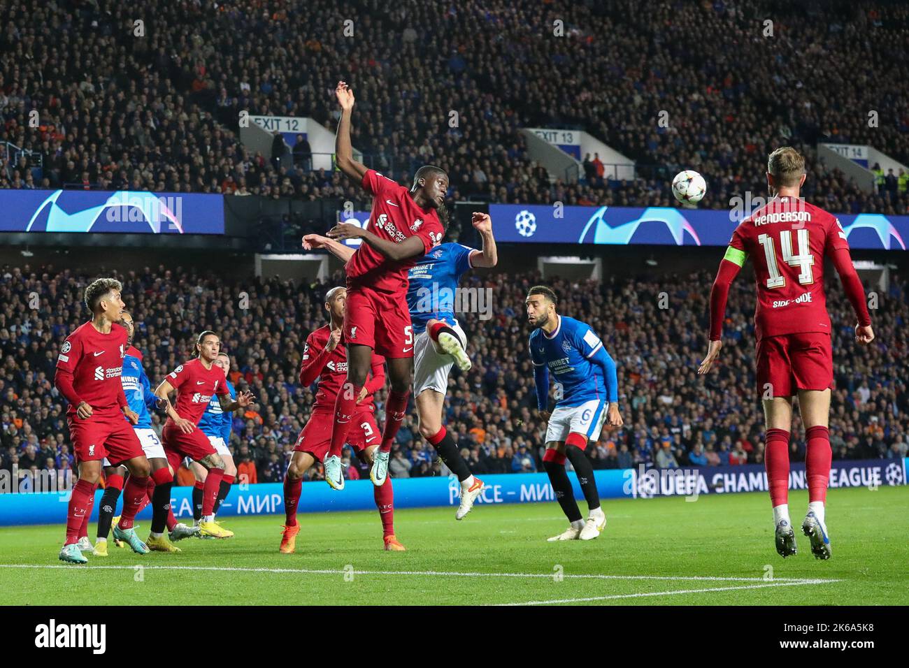 Glasgow, UK. 12th Oct, 2022. In the second game of the group stages of ...