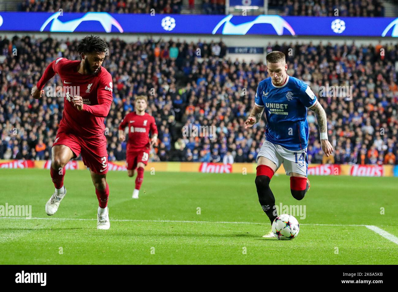 Glasgow, UK. 12th Oct, 2022. In the second game of the group stages of ...
