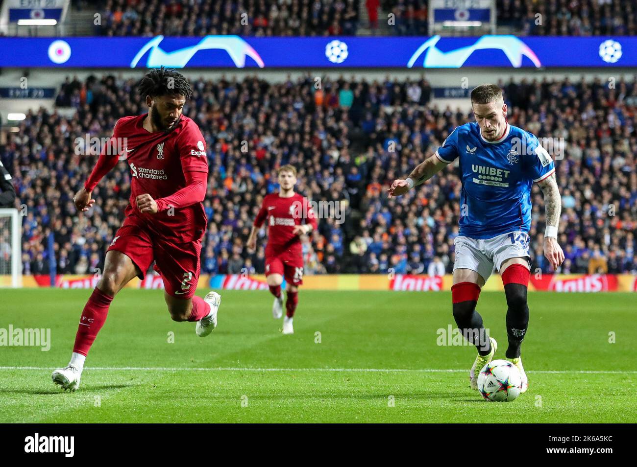 Glasgow, UK. 12th Oct, 2022. In the second game of the group stages of ...
