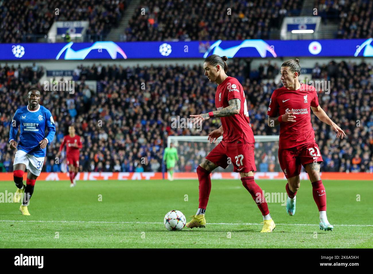 Glasgow, UK. 12th Oct, 2022. In the second game of the group stages of ...