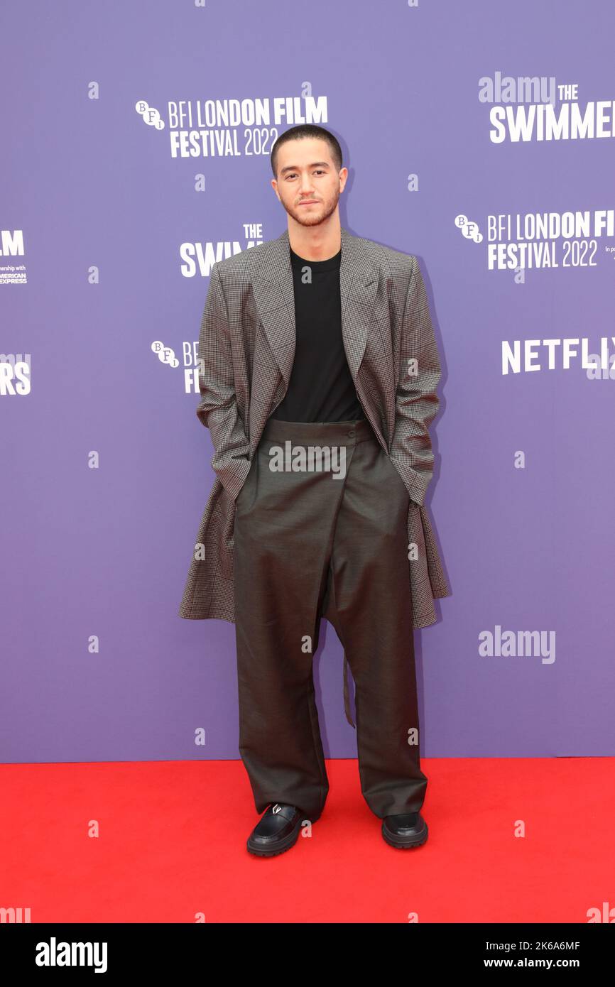 Ahmed Malek attends the film premiere for 'The Swimmers' during the ...