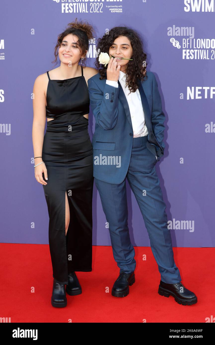 Manal Issa and Nathalie Issa attend the film premiere for 'The Swimmers ...