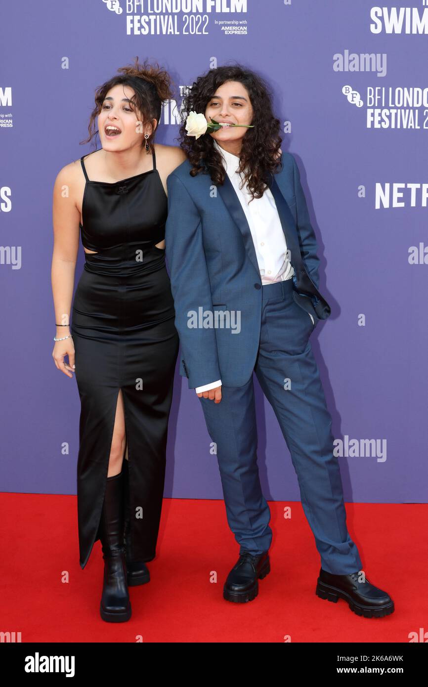 Manal Issa and Nathalie Issa attend the film premiere for 'The Swimmers ...