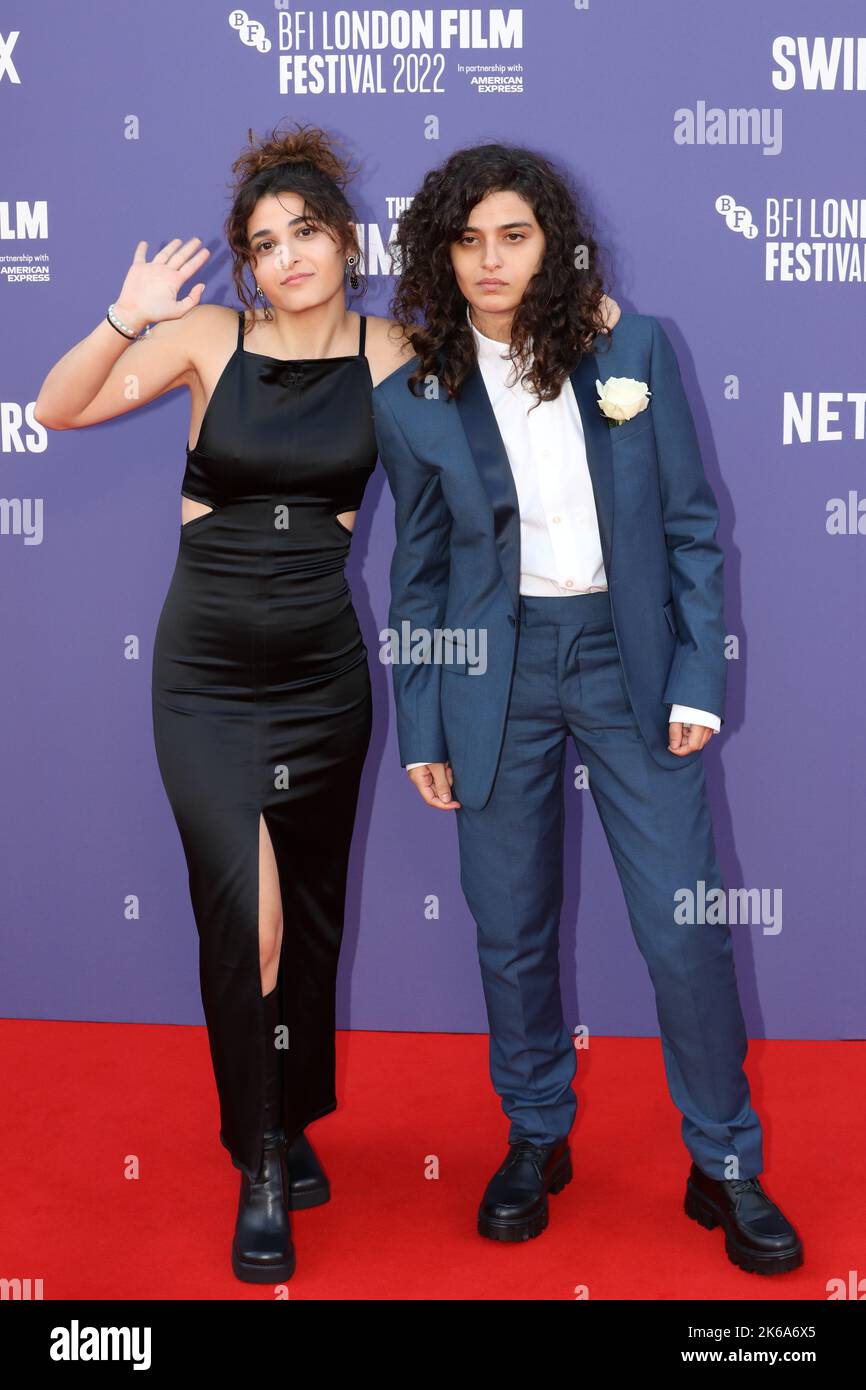 Manal Issa and Nathalie Issa attend the film premiere for 'The Swimmers ...