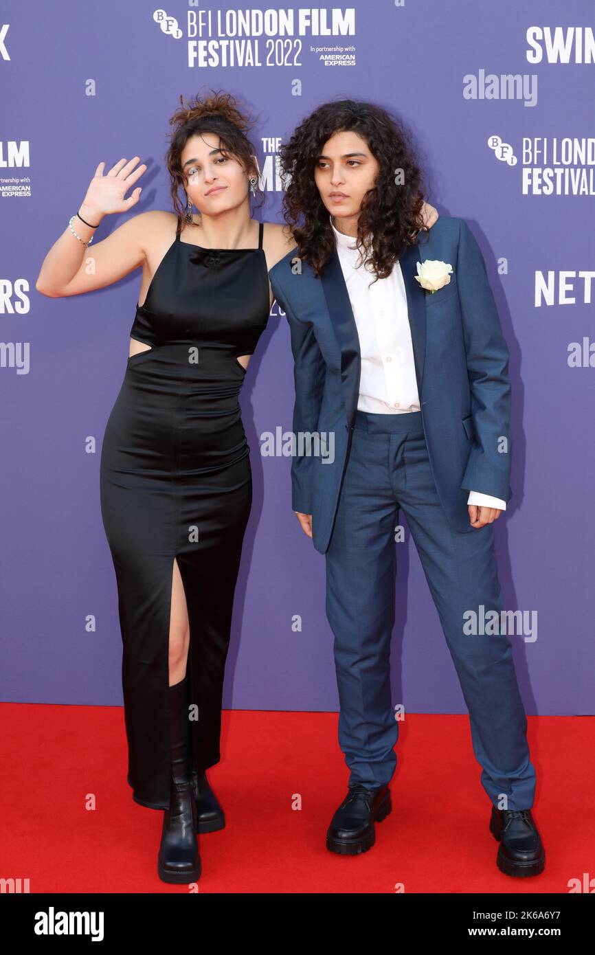 Manal Issa and Nathalie Issa attend the film premiere for 'The Swimmers ...