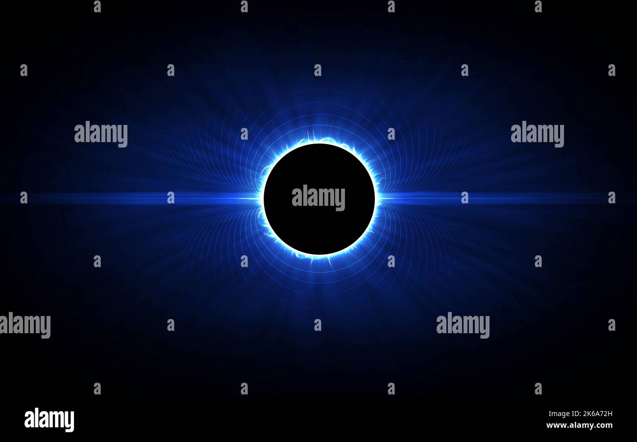Blue star eclipse Stock Photo - Alamy