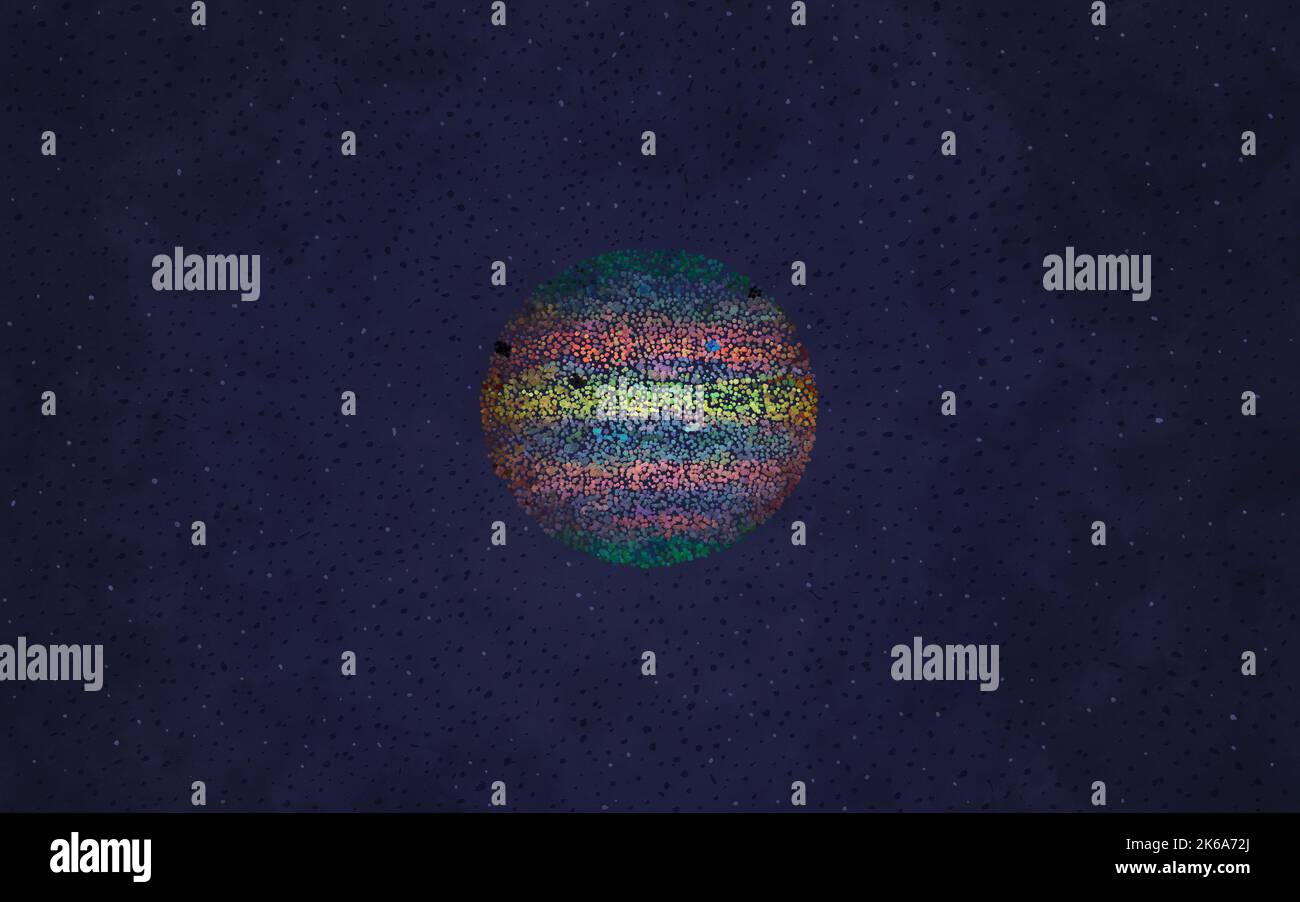 Abstract illustration of the planet Jupiter Stock Photo - Alamy