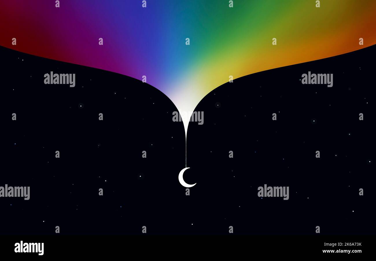 The bright side of the moon Stock Photo - Alamy