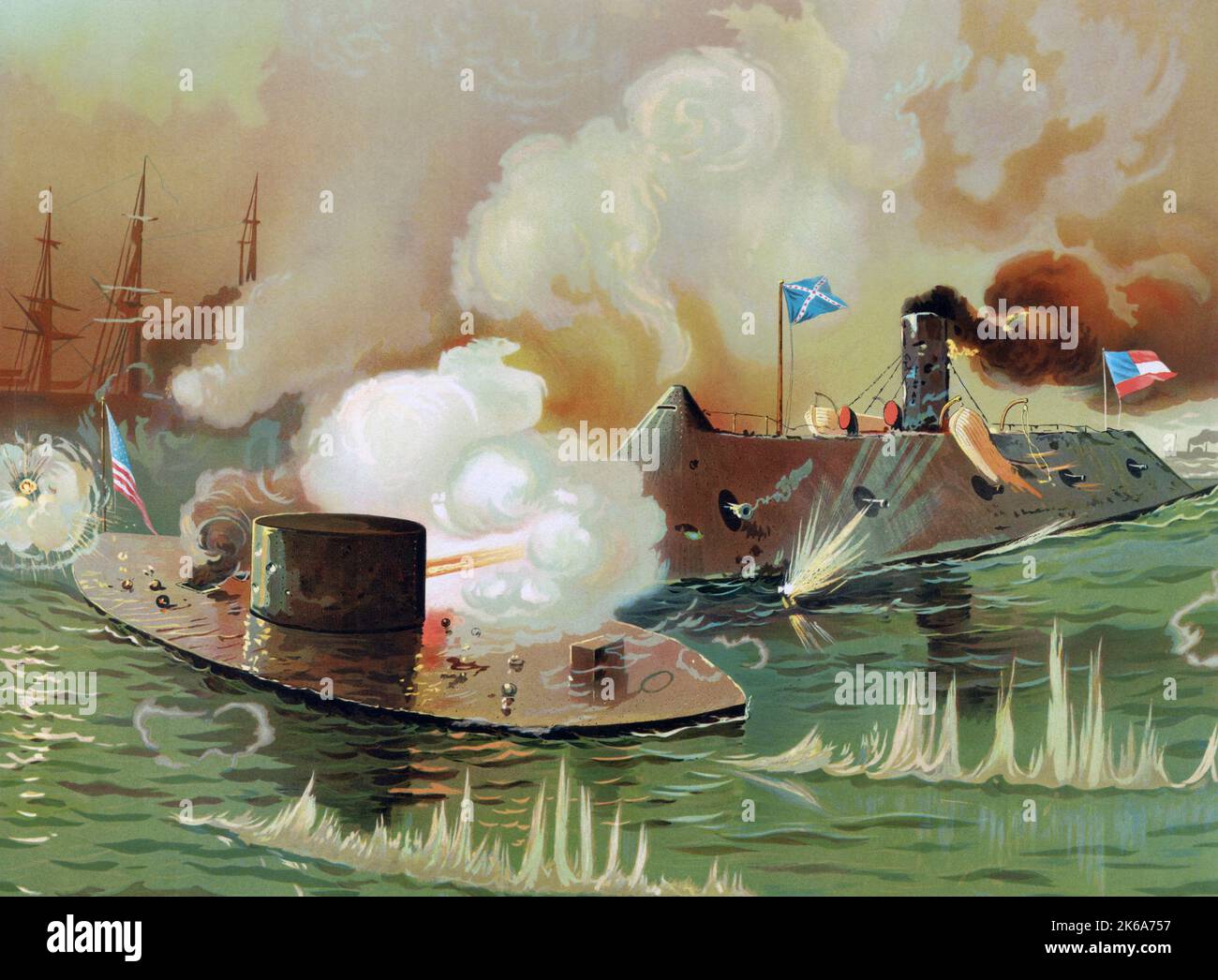 The Battle of the Monitor and Merrimac, which took place at Hampton ...