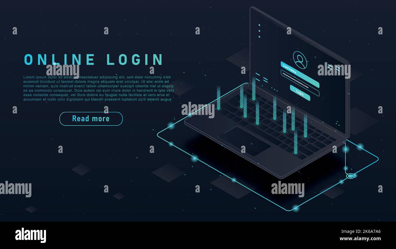 Login password isometric icon hi-res stock photography and images - Alamy