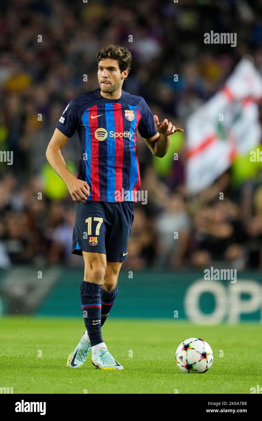 Marcos Alonso (FC Barcelona) in action during the Champions League ...