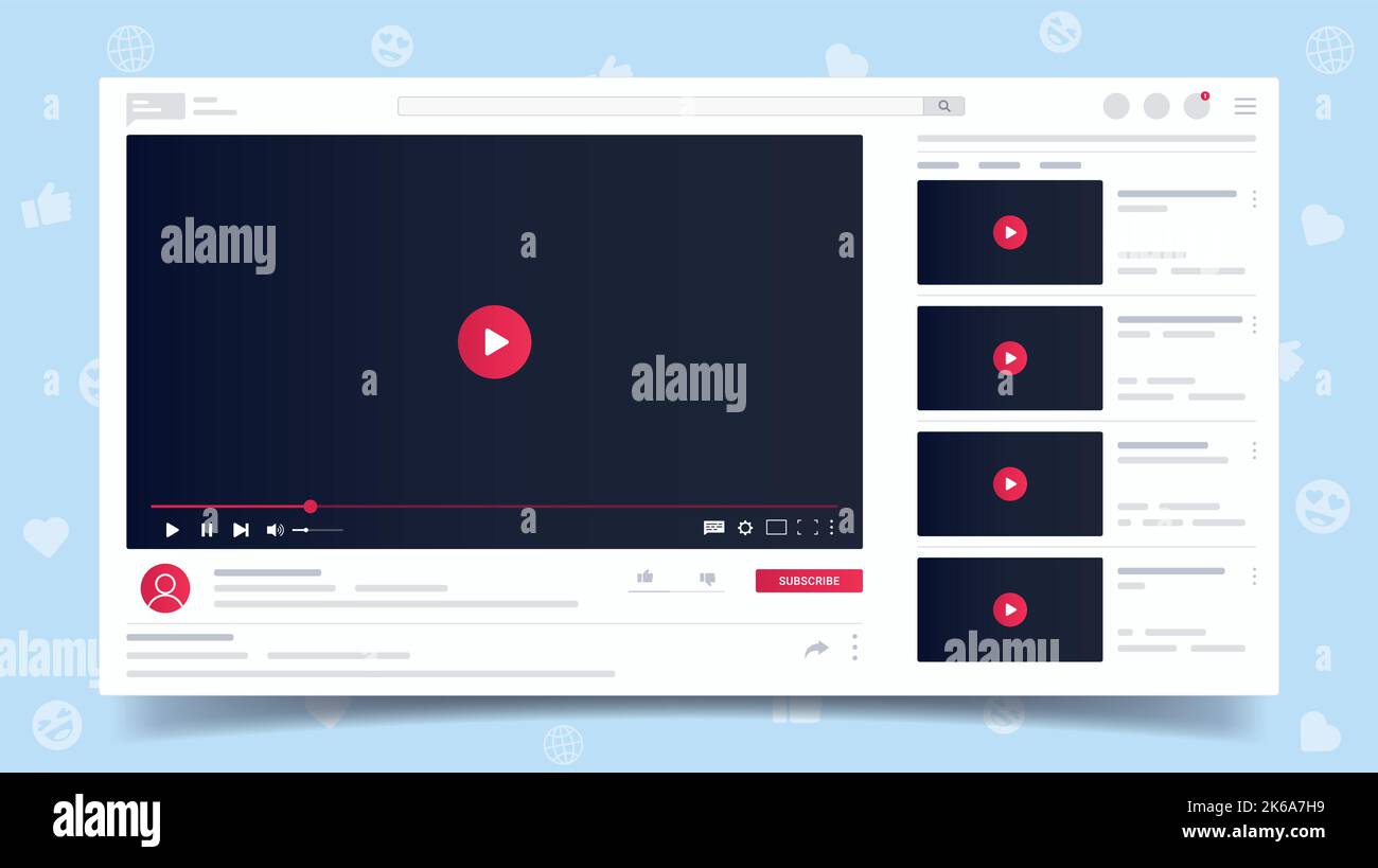 Search bar icon video Stock Vector Images - Alamy