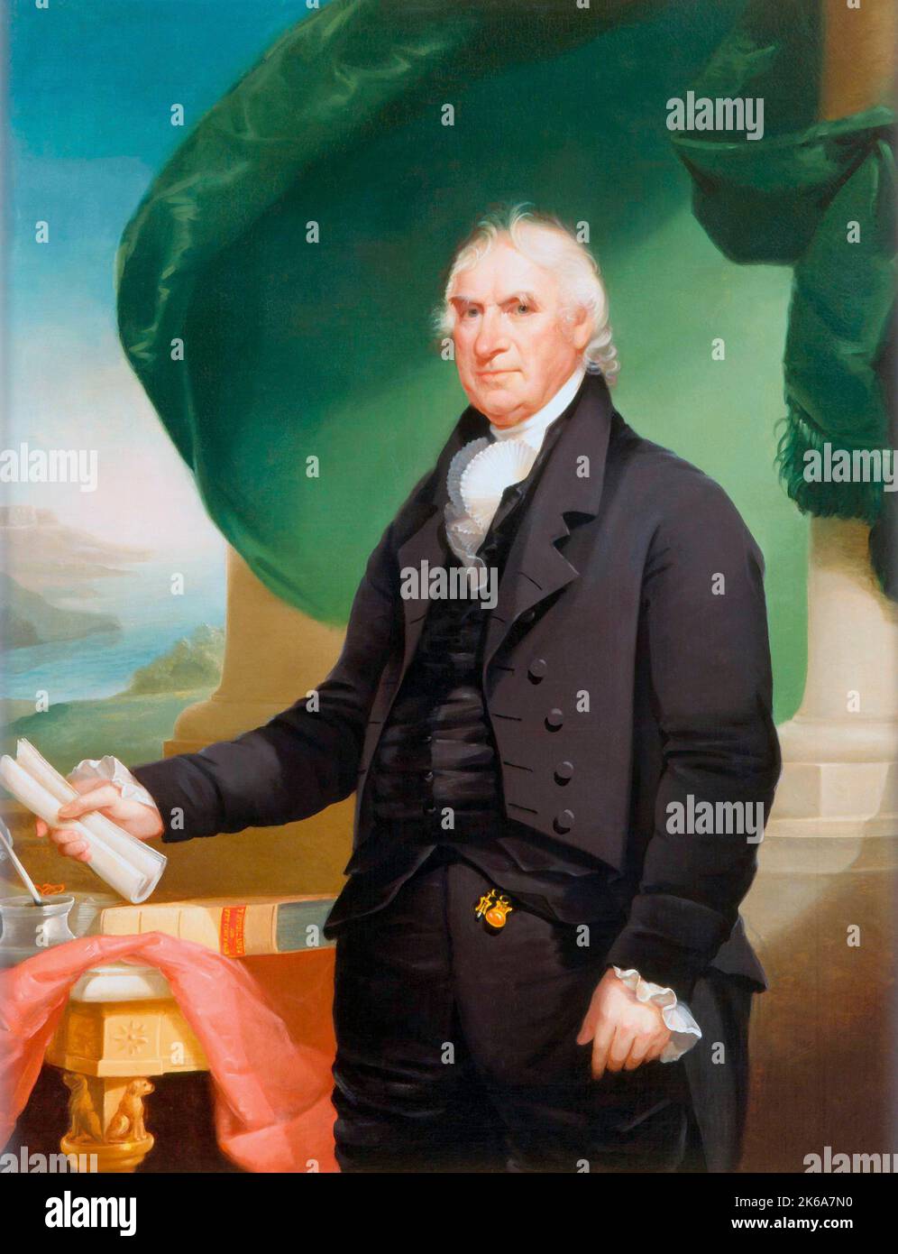 19th century painting of Vice President George Clinton, 1814 Stock ...