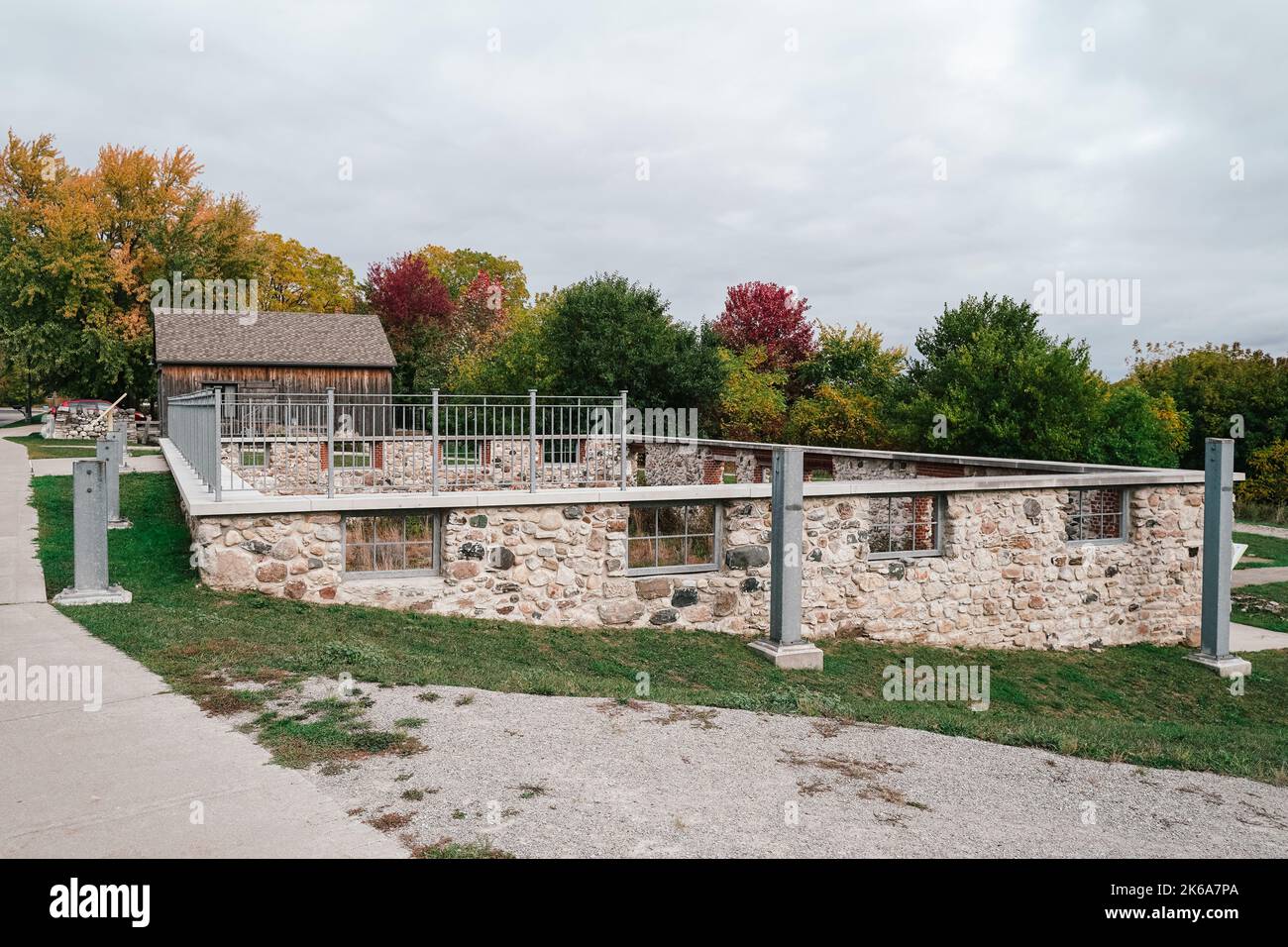 Clarica lookout, former location of Betzner bank barn, in Waterloo ...