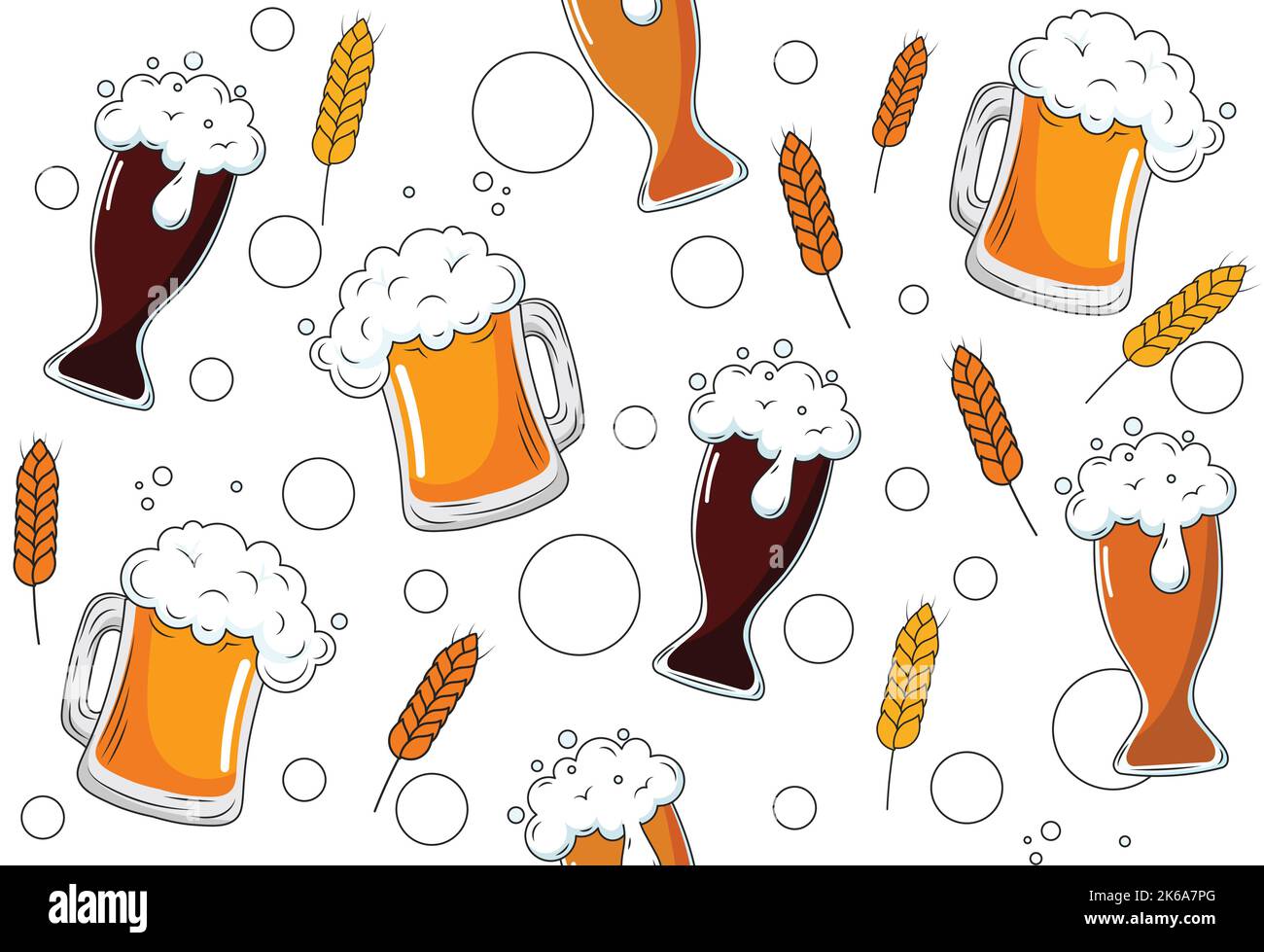 Beer seamless pattern Stock Vector Image & Art - Alamy