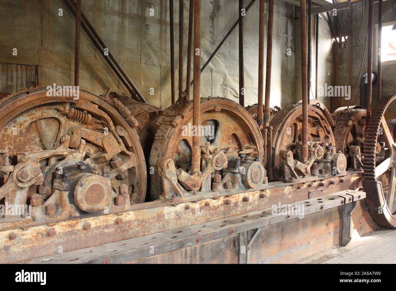 Engines on Dredge Number 4 near Dawson City, Yukon Territory, Canada ...