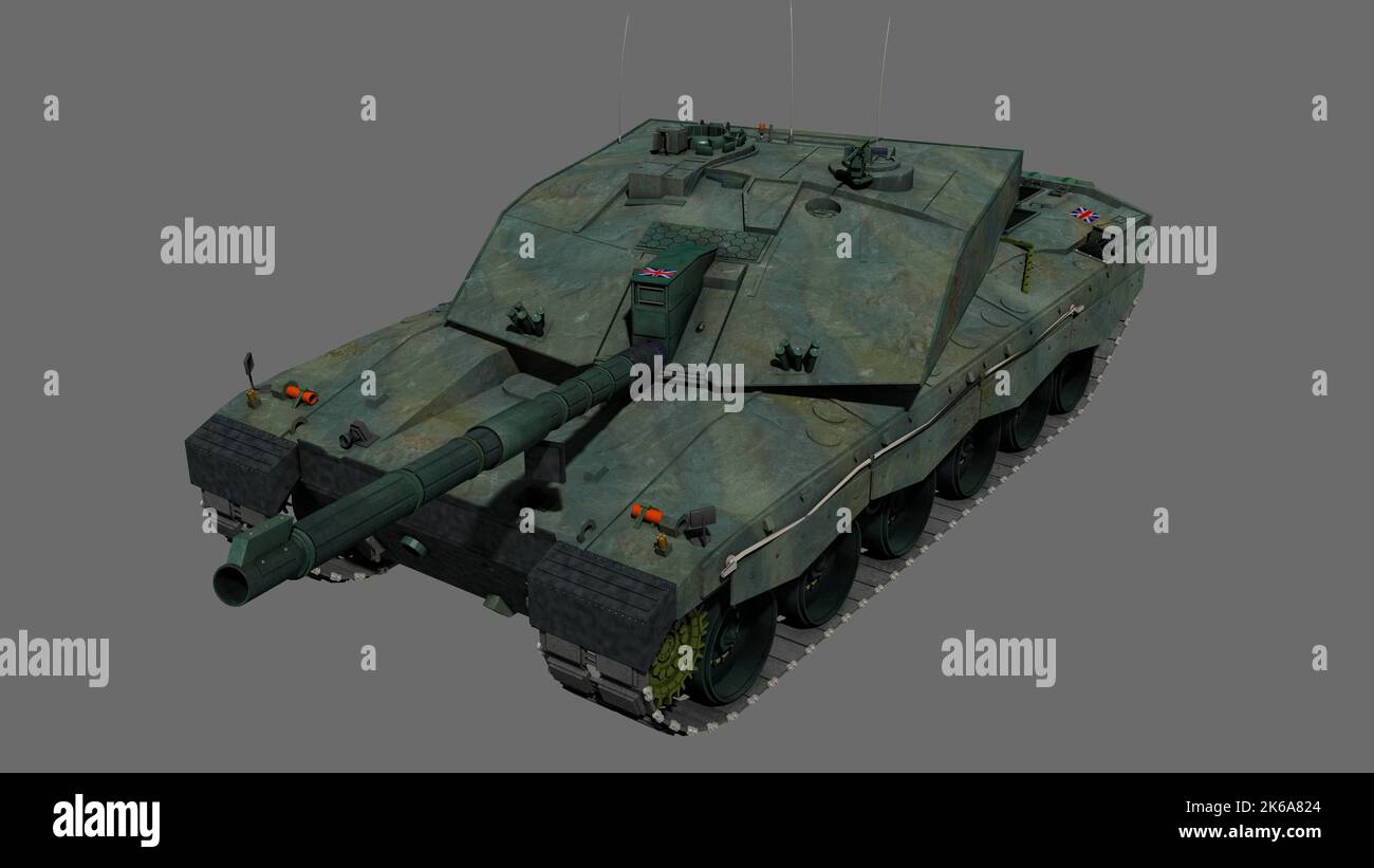 Front view of a British Challenger II tank Stock Photo - Alamy