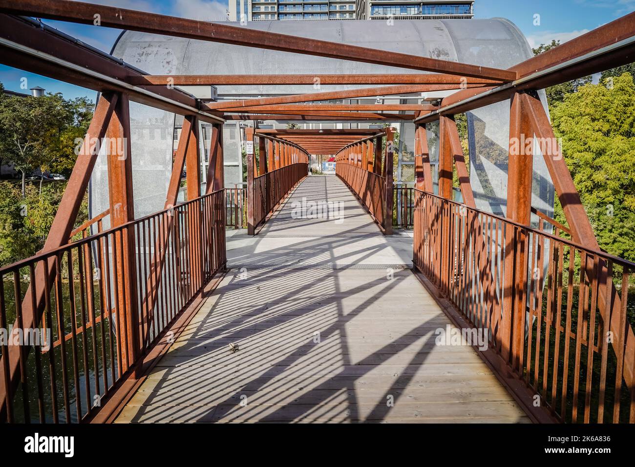 Grand River Pedestrian Bridge across Grand River in Cambridge, Ontario ...