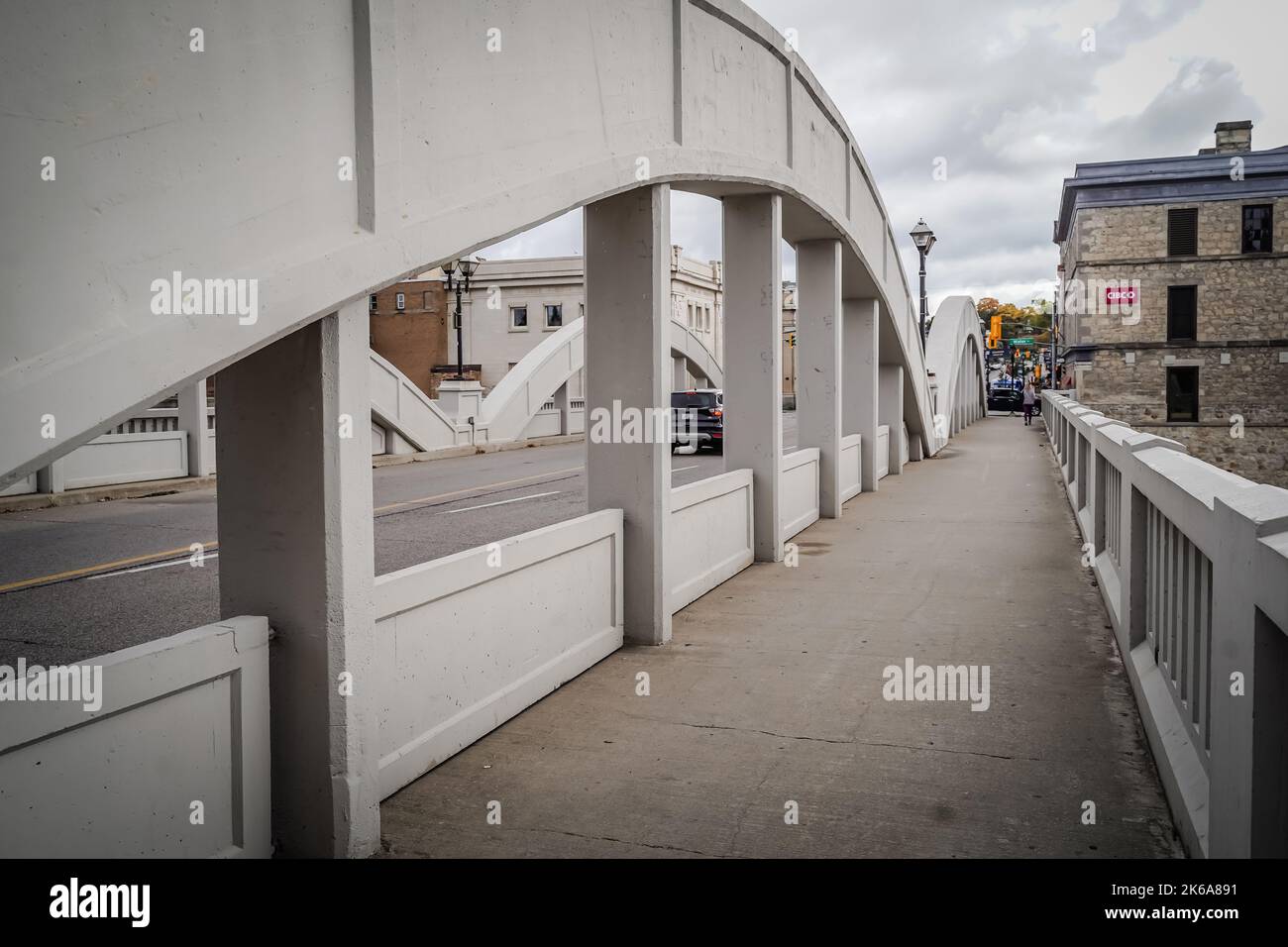 The Cambridge Main Street Bridge is a concrete bowstring arch bridge ...