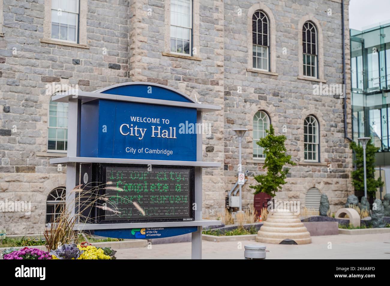 Cambridge City Hall, an iconic building in downtown Cambridge, Ontario ...