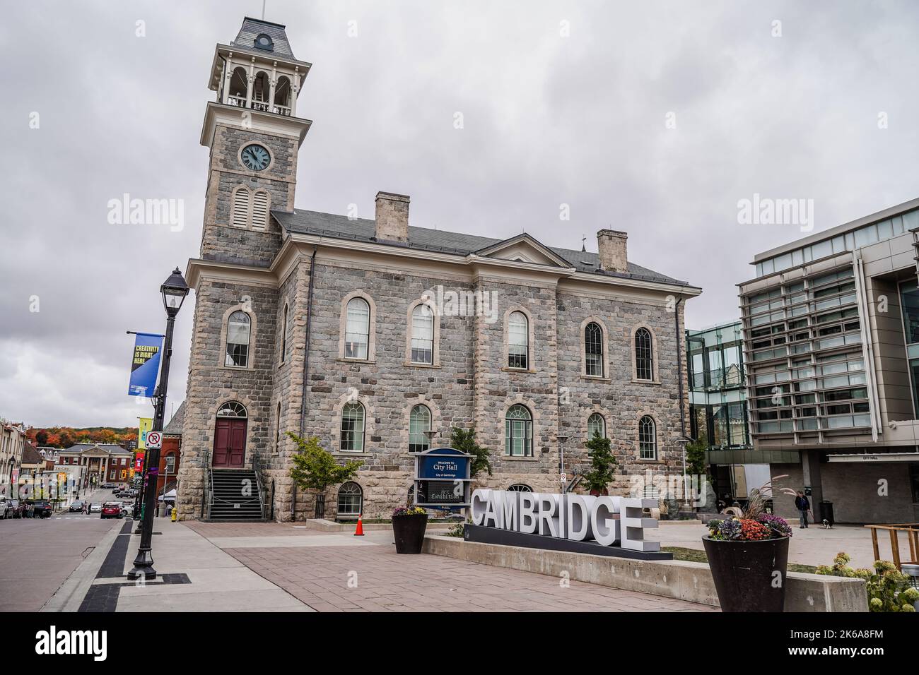 Cambridge City Hall, an iconic building in downtown Cambridge, Ontario ...