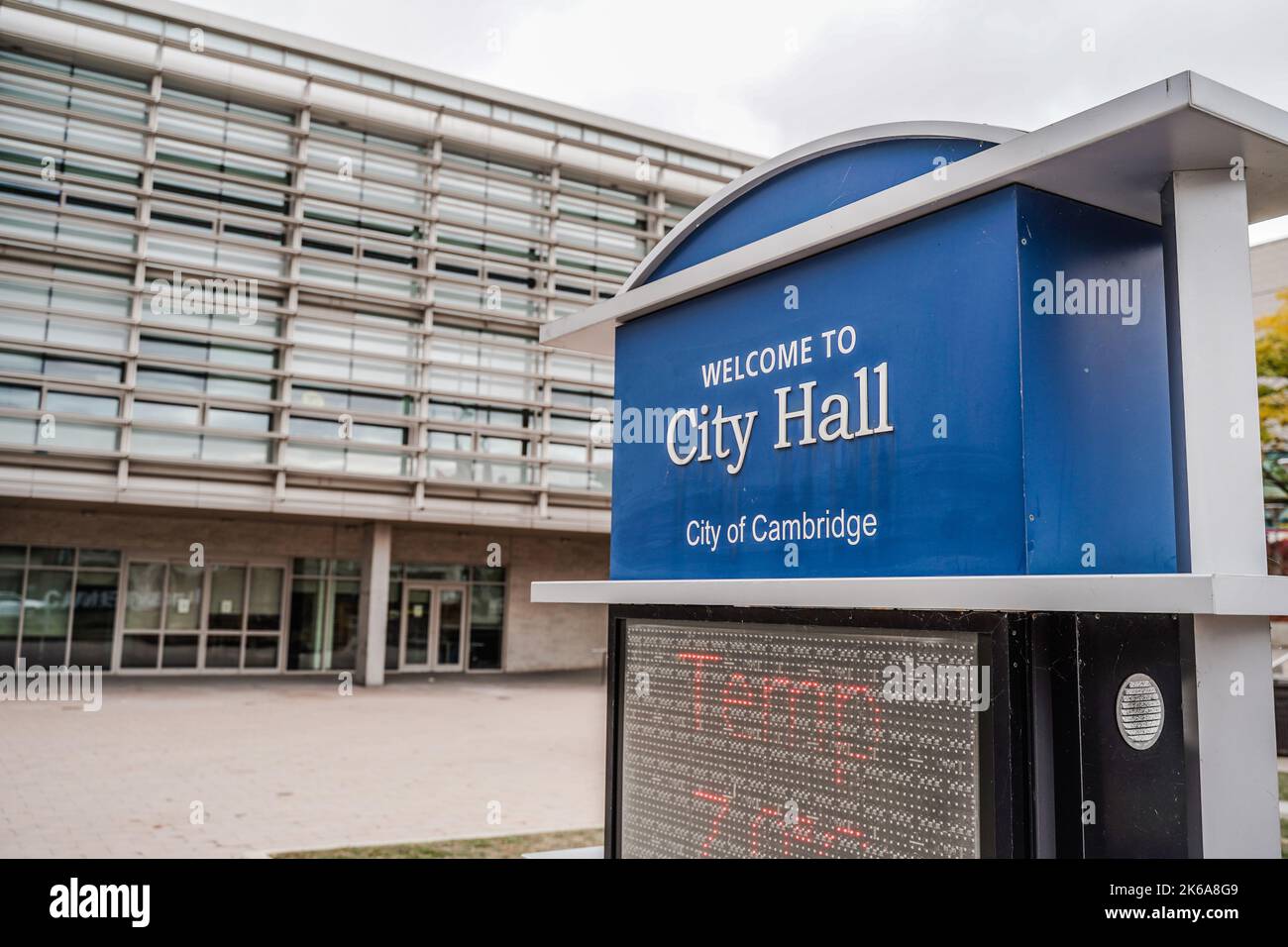 Cambridge City Hall, an iconic building in downtown Cambridge, Ontario ...