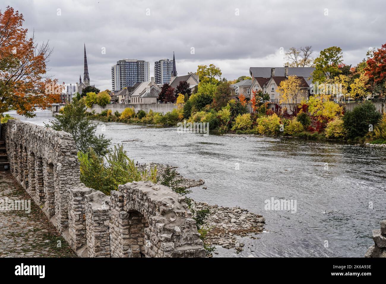 Grand river in Cambridge Ontario, Canada Stock Photo - Alamy