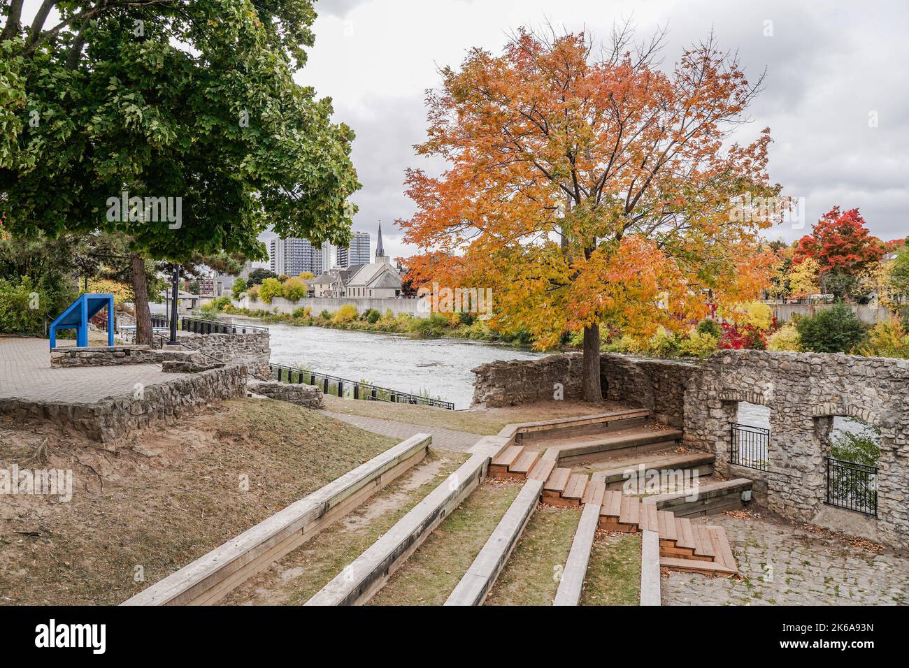 Mill Race Park is an urban park by the grand river in cambridge ...