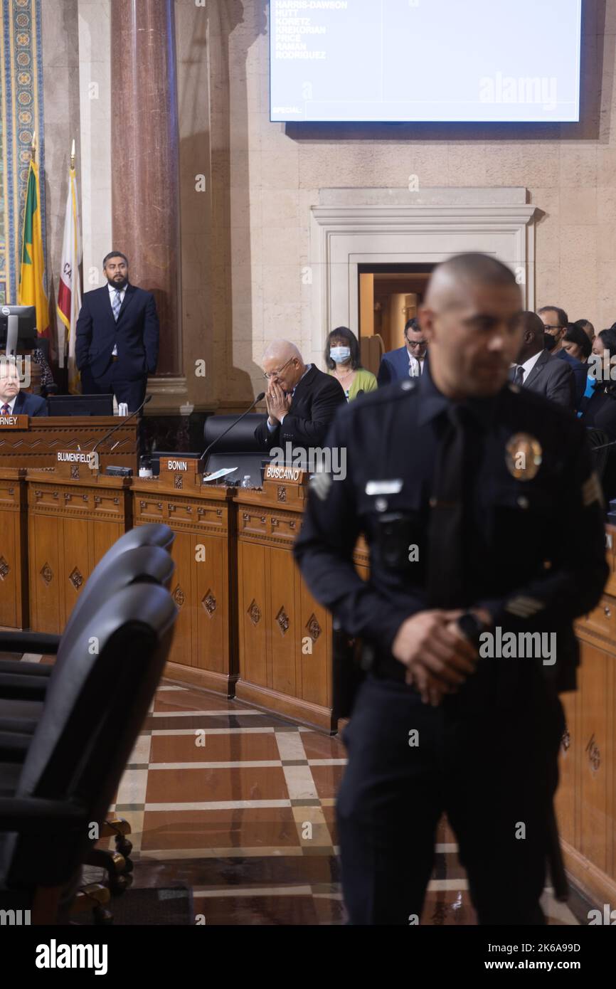 Los Angeles, California - October 11, 2022- Angry protesters attended a ...