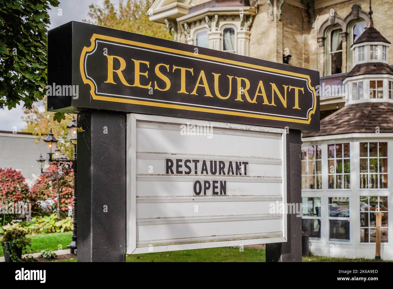 restaurant open sign Stock Photo - Alamy